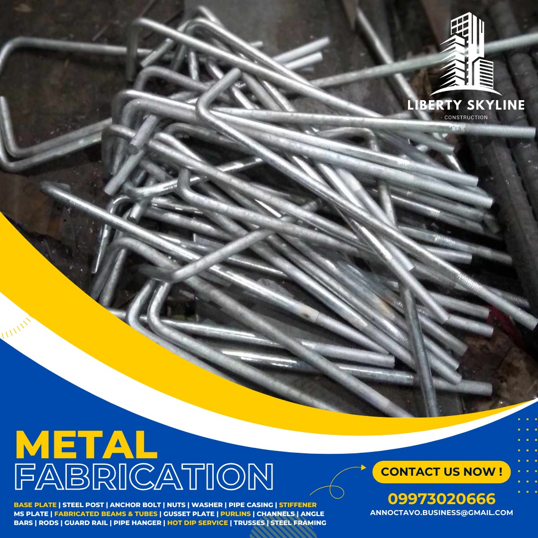 Hotdip Galva Anchor Bolt | Flange | Base Plate | HSS | Round Bar | I beam | J Bolt | Shafting ...