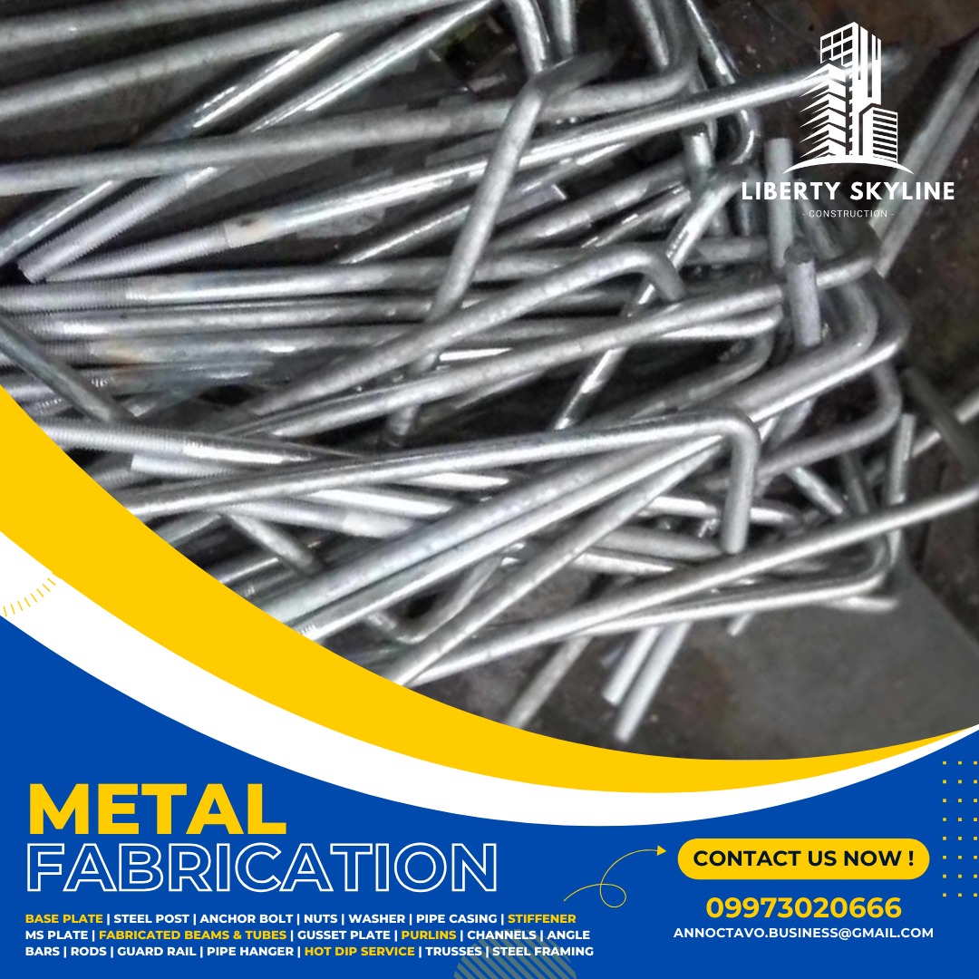 Hotdip Galva Anchor Bolt | Flange | Base Plate | HSS | Round Bar | I ...