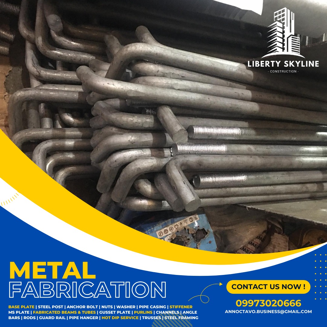 Hotdip Galva Anchor Bolt | Flange | Base Plate | HSS | Round Bar | I beam | J Bolt | Shafting ...