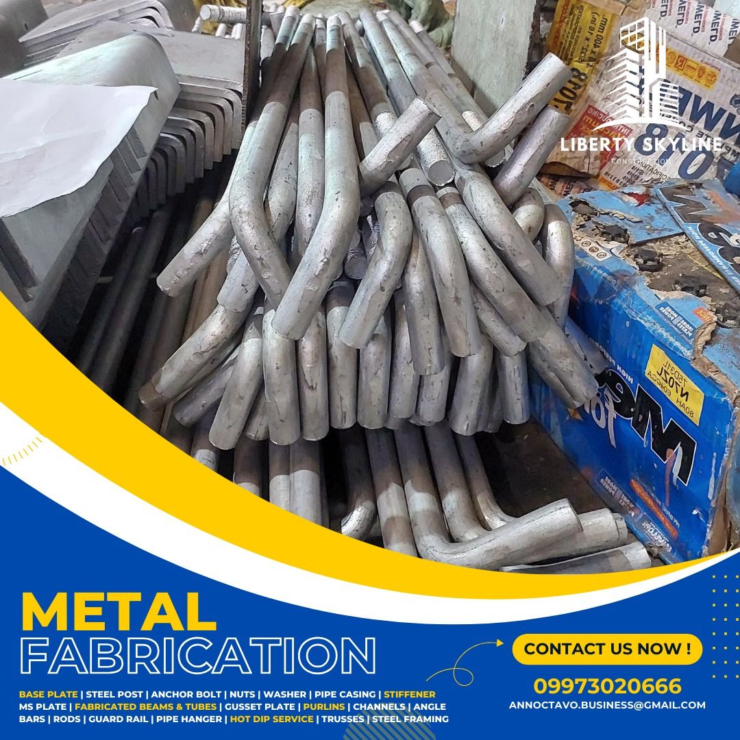 Hotdip Galva Anchor Bolt | Flange | Base Plate | HSS | Angle Bar ...