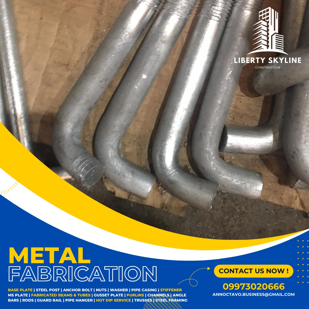 Hotdip Galva Anchor Bolt | Flange | Base Plate | HSS | Angle Bar | Channel Bar | Flat Bar ...