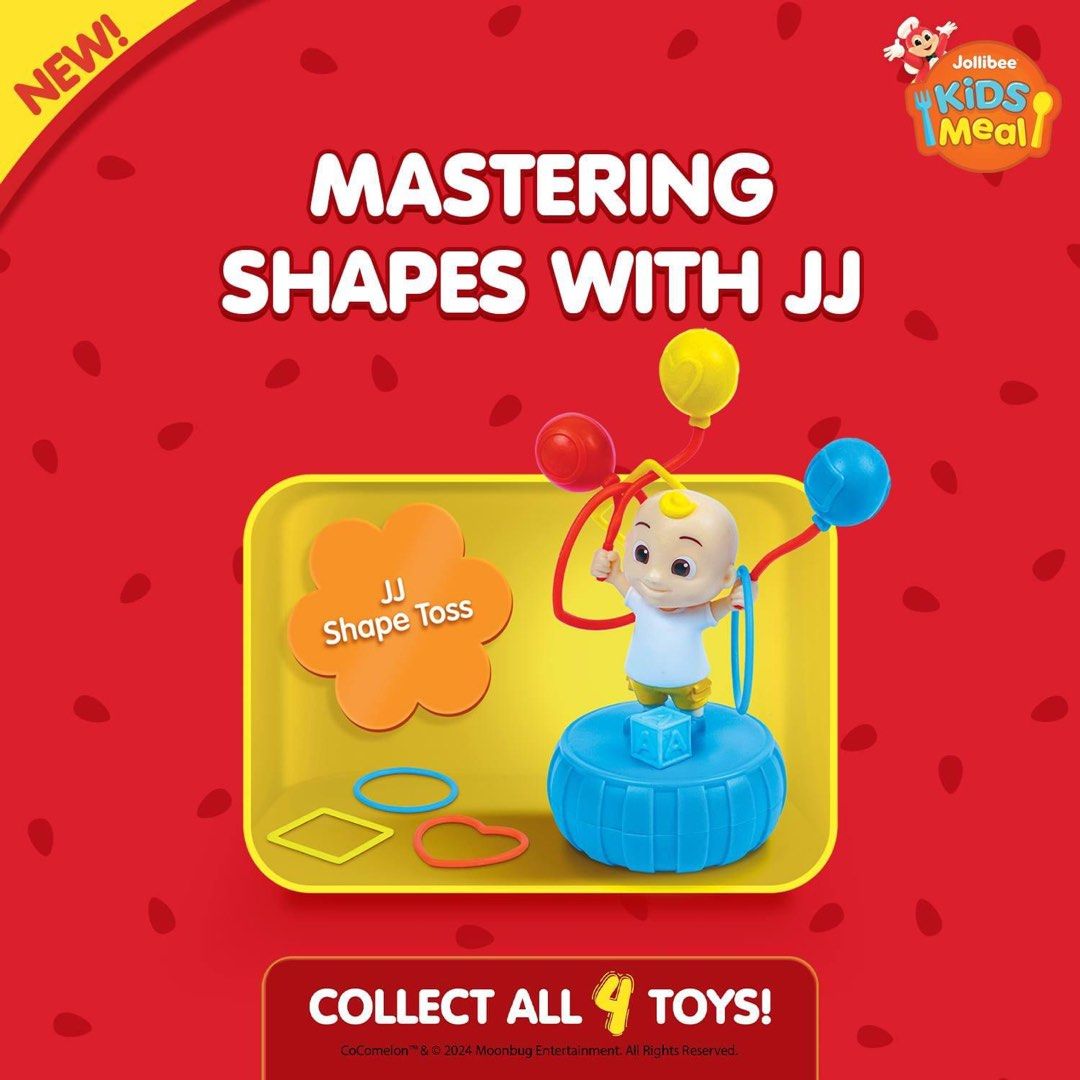 Jollibee Kids Meal CoComelon Play & Learn Collectibles JJ Shape Toss ...