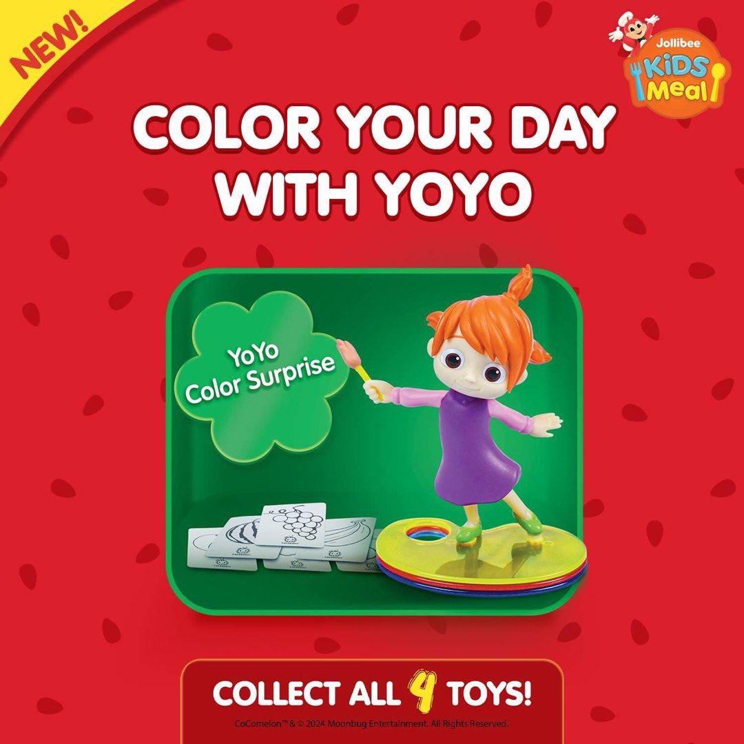 Jollibee Kids Meal CoComelon Play & Learn Collectibles YoYo Color ...