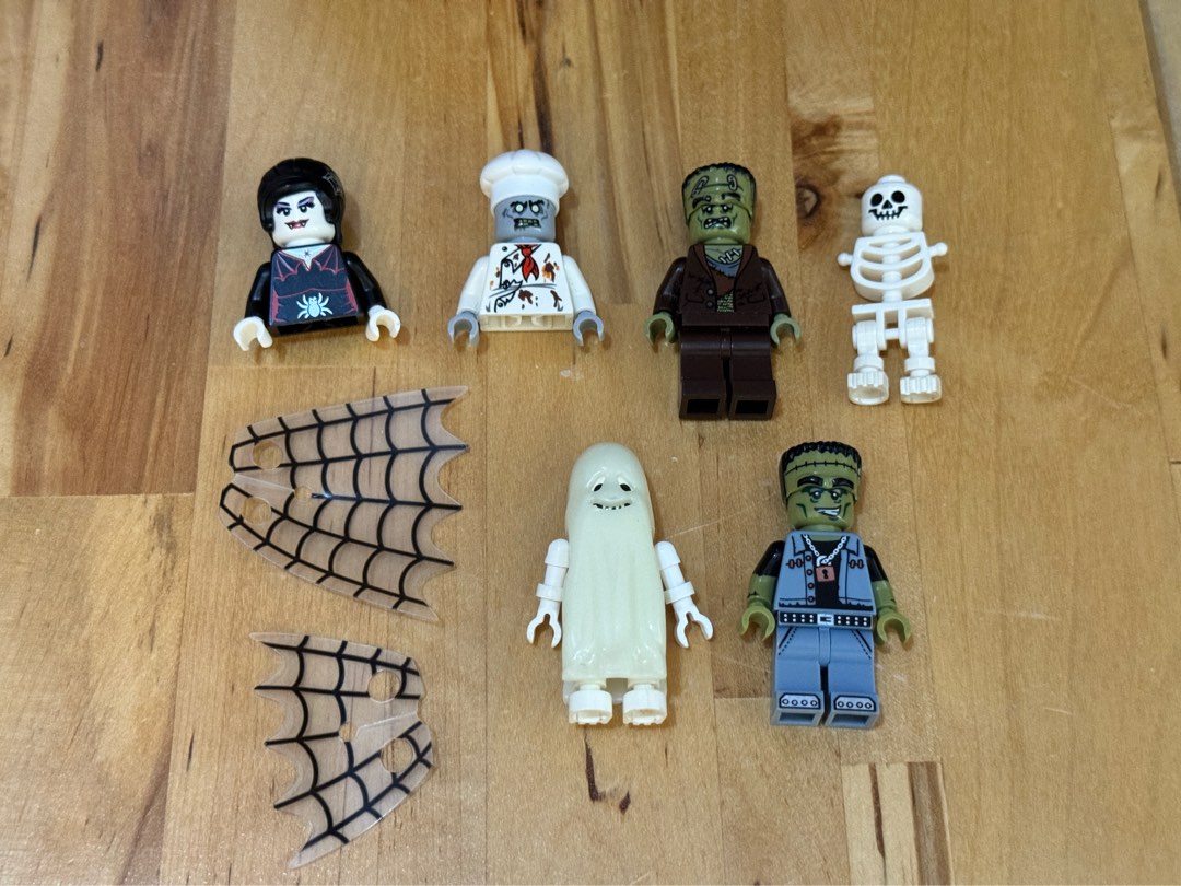 Lego Halloween Minifigures Lot Frankenstein Ghost Zombie Chef Spider ...