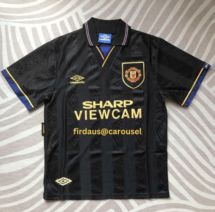 (Like New) Umbro Manchester United MU Man Utd away shirt cantona kung ...