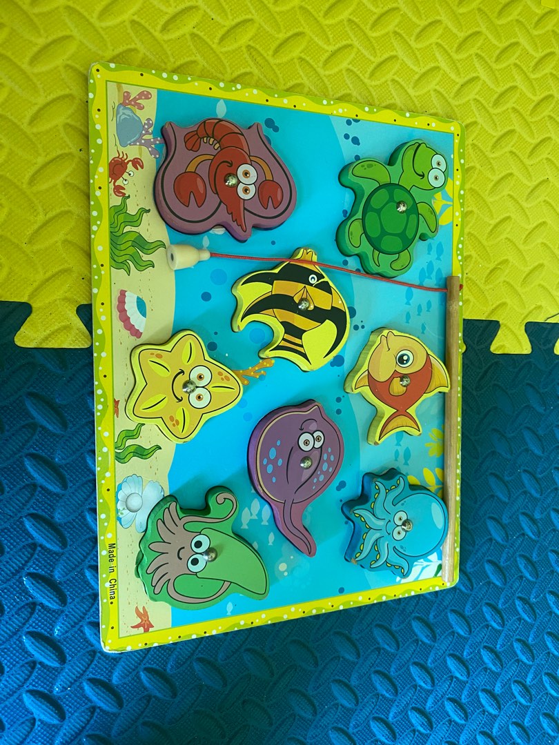 Magnetic Fishing Puzzle Board, Hobbies & Toys, Toys & Games on Carousell
