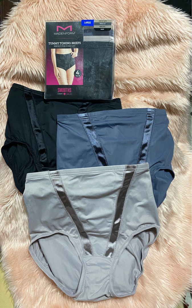 Maidenform 4 pack - tummy toning briefs L, Women's Fashion ...