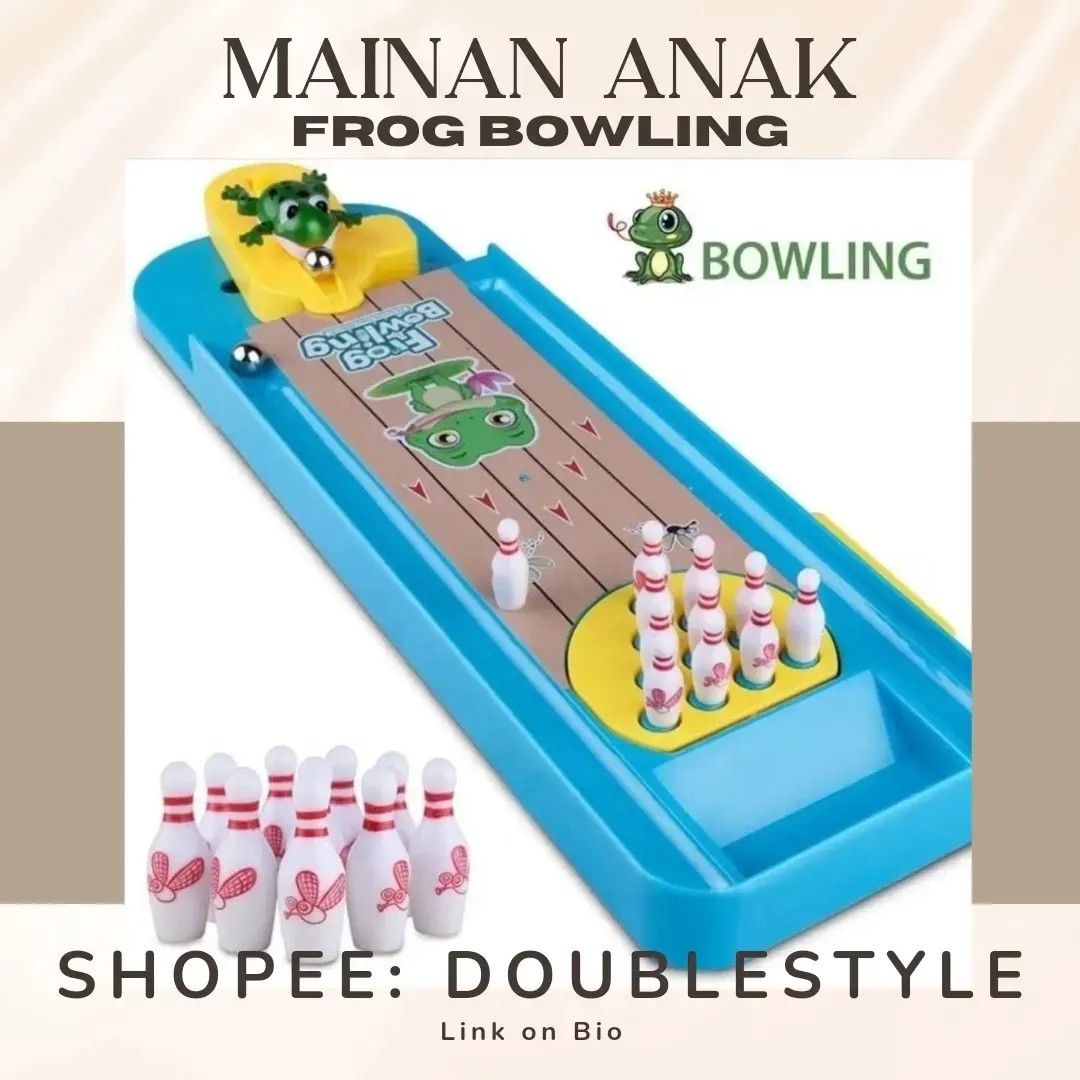 Mainan anak edukasi frog katak bowling board game, Toys & Collectibles ...