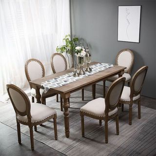 (Brand New) French Colonial 6-Seater Dining Table | Meja Makan 6-Tempat ...