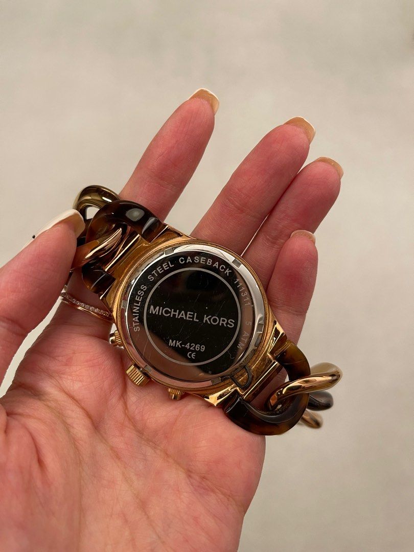 Michael Kors Runway MK4269 Rose Gold, 她的時尚, 手錶及配件, 手錶在旋轉拍賣