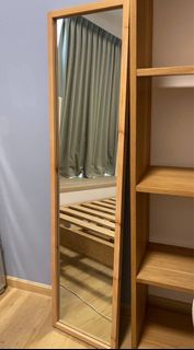 MUJI Standing Mirror (maple), Furniture & Home Living, Home Decor ...