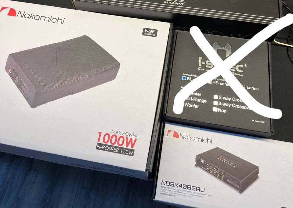 Nakamichi DSP Amp Underseat Subwoofer Active Subwoofer, Auto Accessories on Carousell