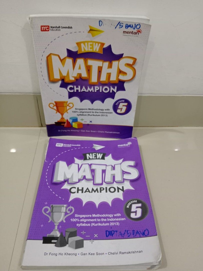 NEW MATHS CHAMPION Student and Workbook 5, Buku & Alat Tulis, Buku ...