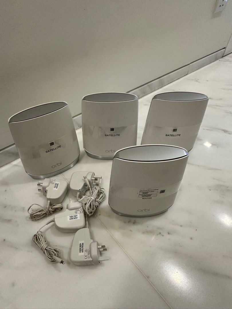 Orbi Routers (1 Router + 3 Satellite), Computers & Tech, Parts ...