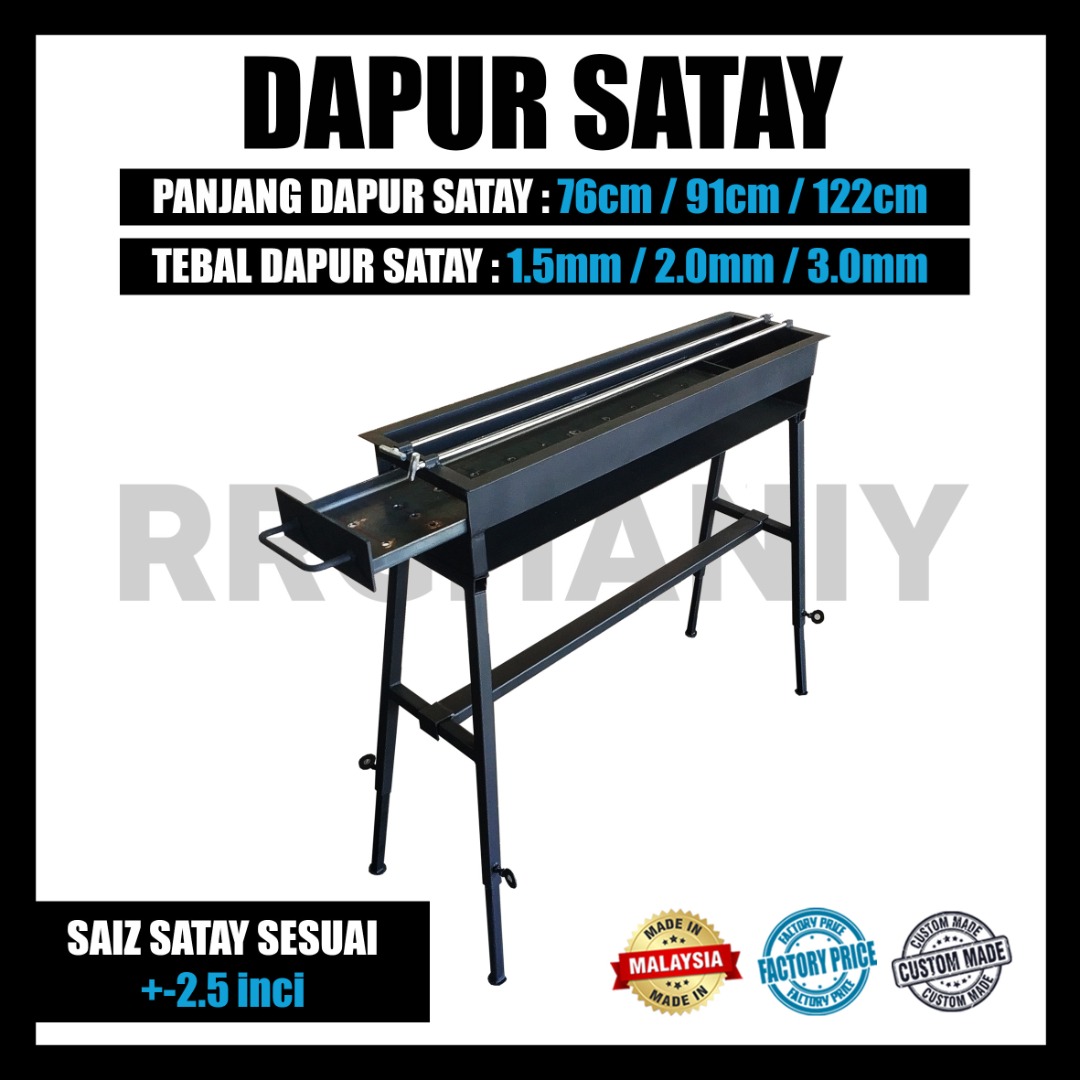 Pembakar Satay Dapur Satay Pemanggang Satay With Two Bar 1.5mm to 3mm ...