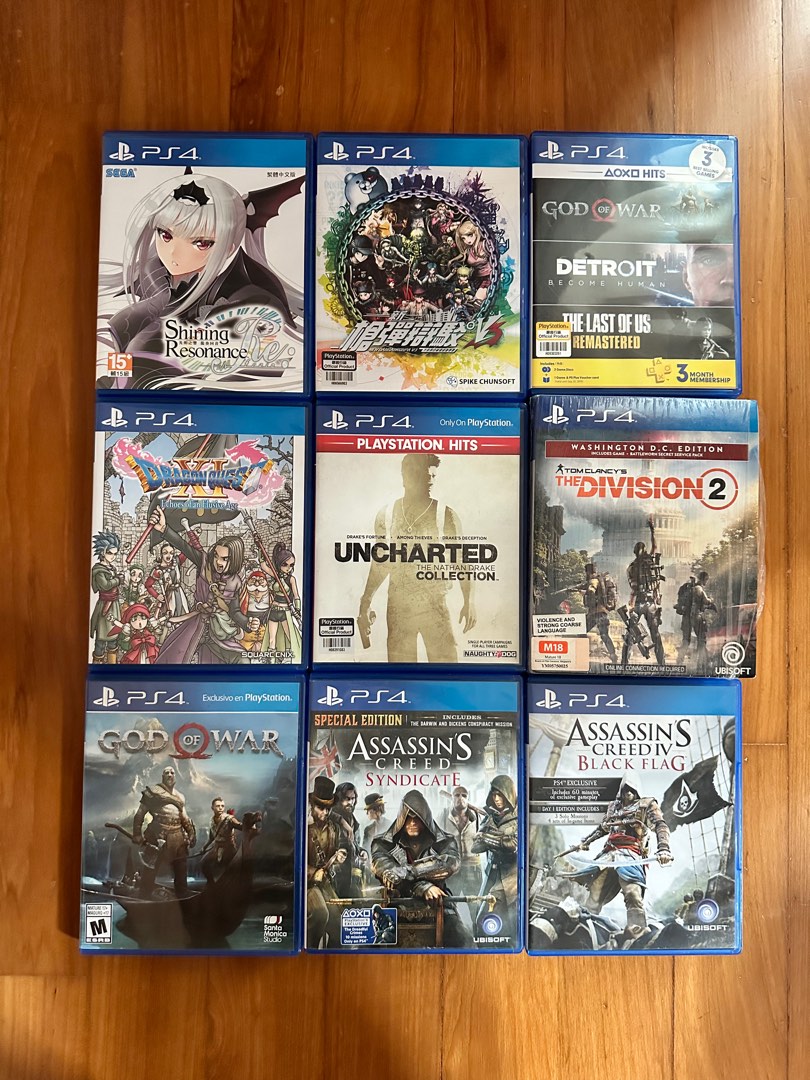PS4 game Shining resonance / 枪弹辩驳 / God of war + Detroit become human ...