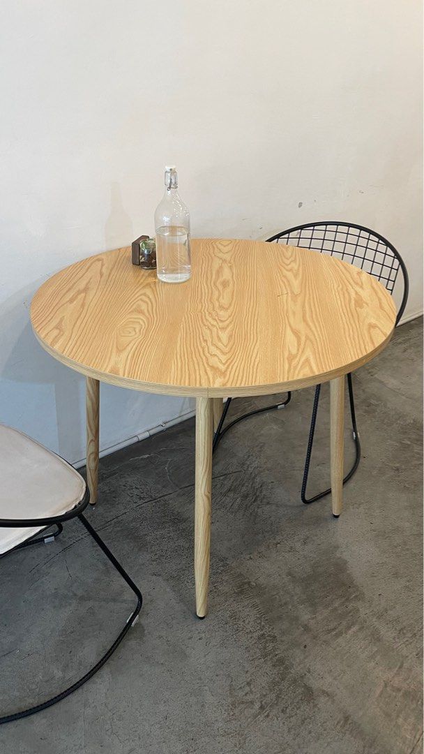 Round shape dining table, Furniture & Home Living, Furniture, Tables ...