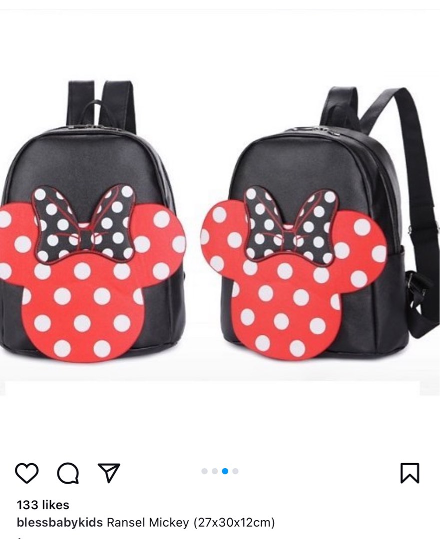 NEW Tas Mickey Mouse Black, Bayi & Anak, Lainnya di Carousell