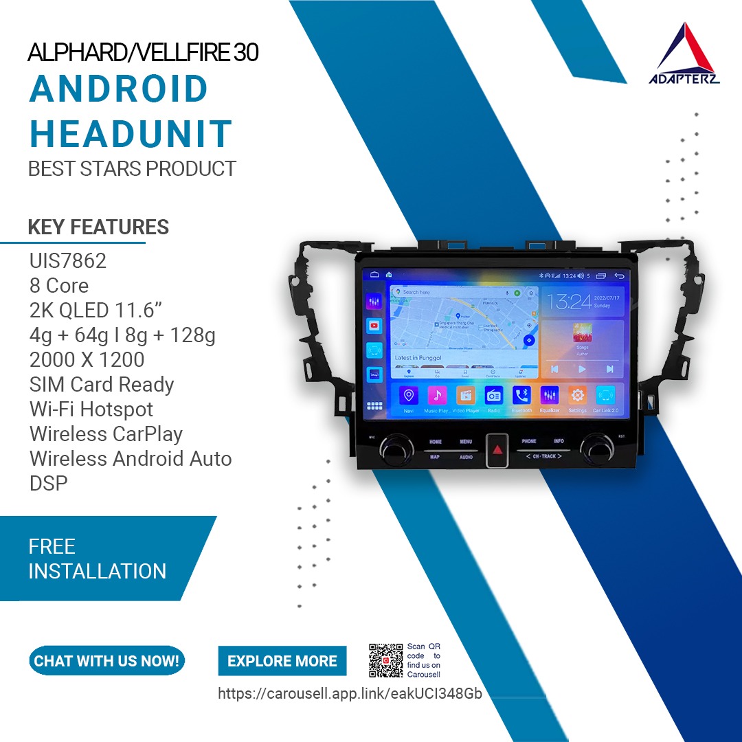 Toyota Alphard / Vellfire 2015-2022 I UIS7862 | UIS7870 Android 13 I 2K QLED 11.6" I 4g+64g I 8g ...