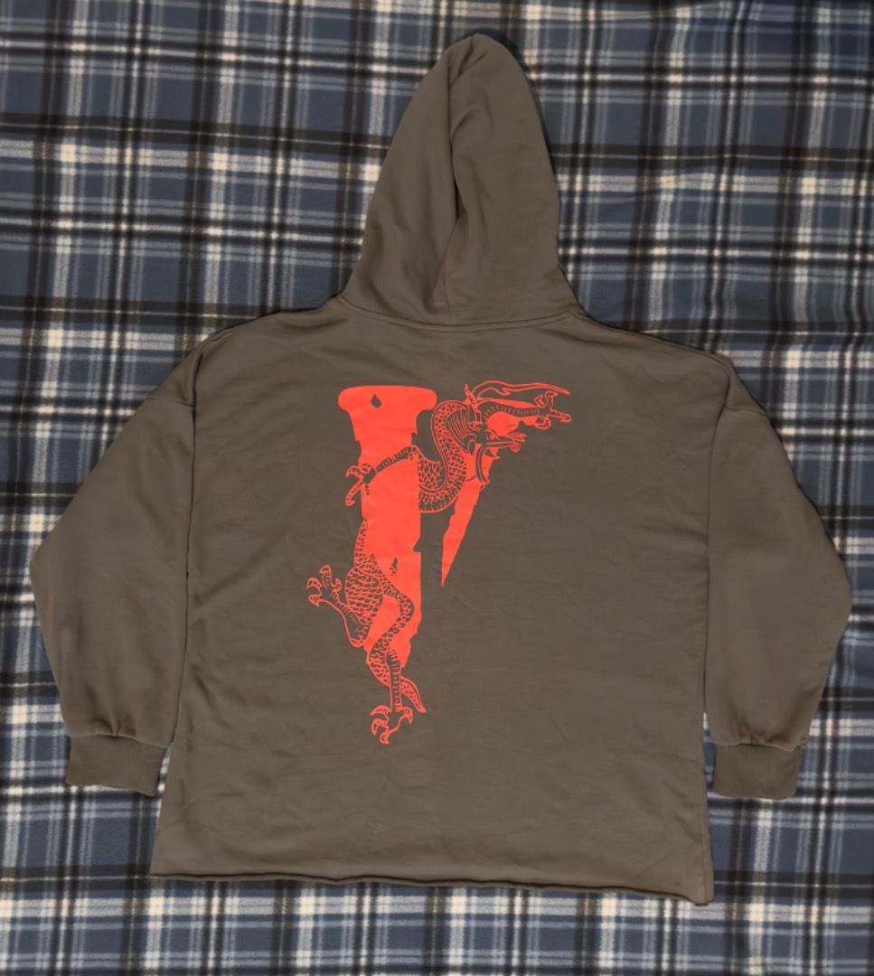 Vlone x Clot (laser print - front hit) dragon hoodie, Men's Fashion ...