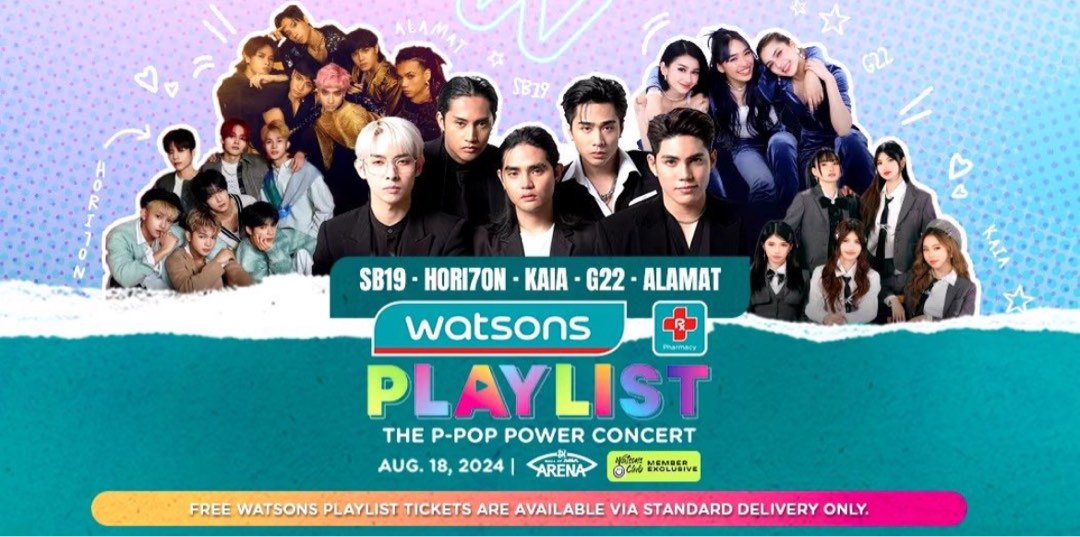 Watsons Playlist 2024 P-Pop Power Concert - Upper Box, Tickets ...