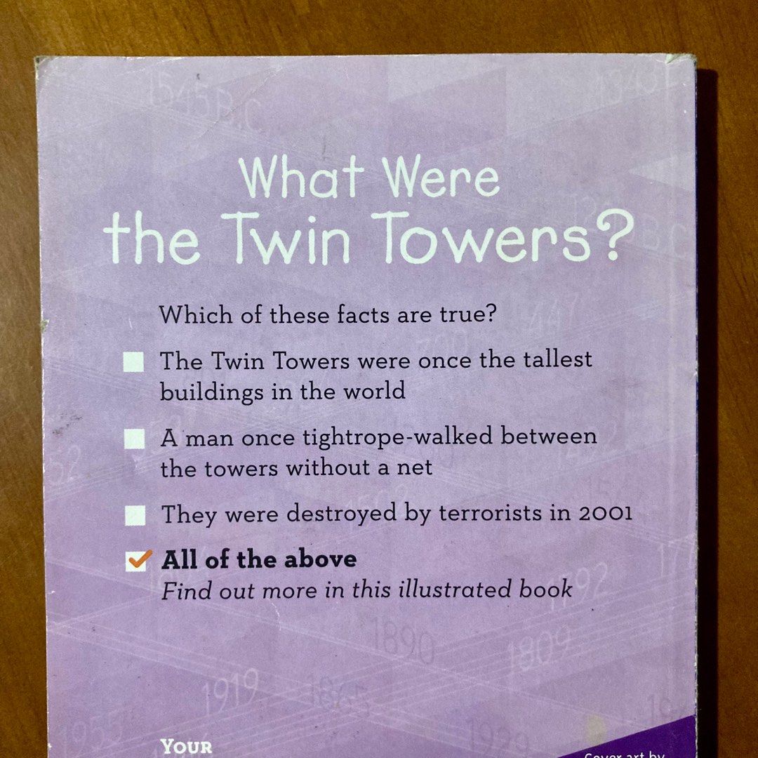What Were The Twin Towers? By Jim O’Connor, Illustrated by Ted Hammond ...