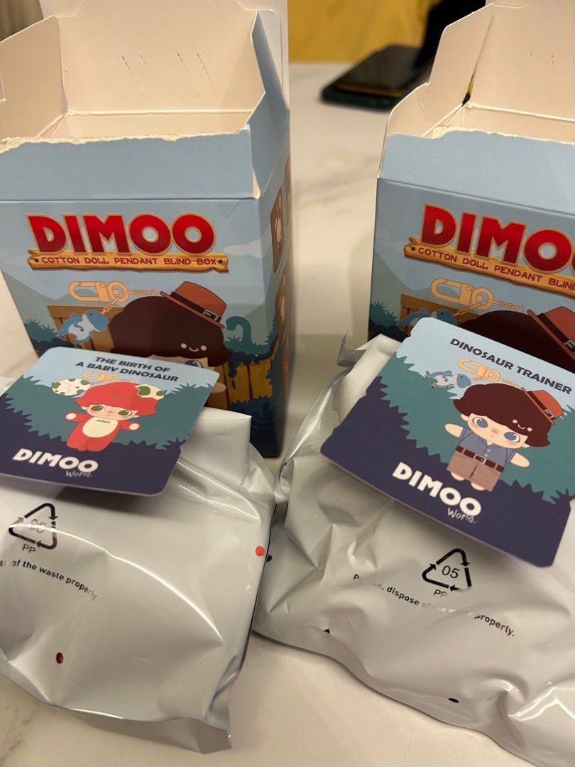 Wts sealed foil - Authentic Popmart Dimoo cotton doll Dino dinosaur ...