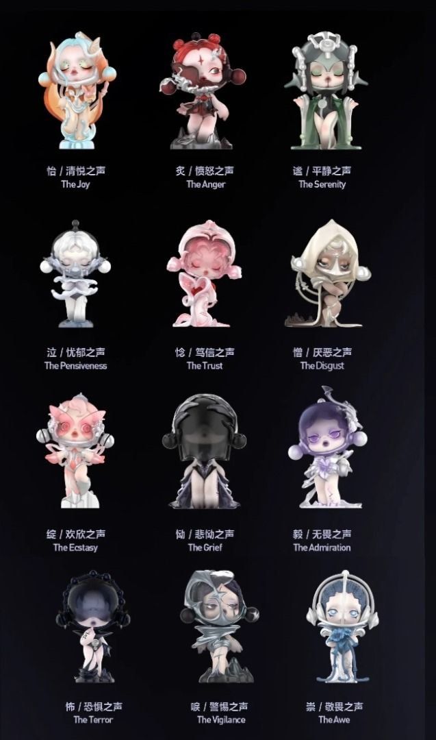 [wts] popmart skullpanda the sound series (anger, disgust, awe ...