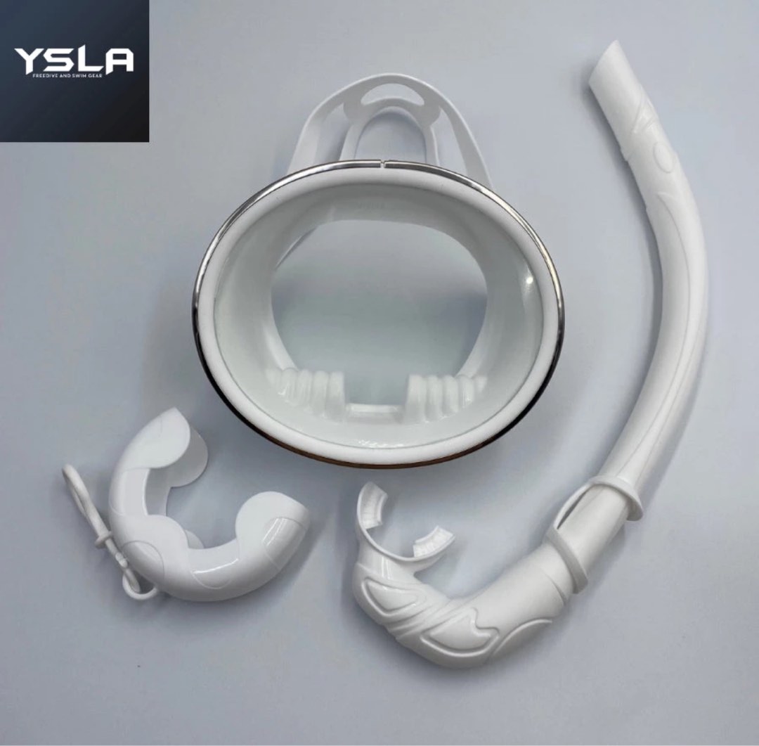 YSLA Freediving Vintage Oval Mask (White), Sports Equipment, Sports ...