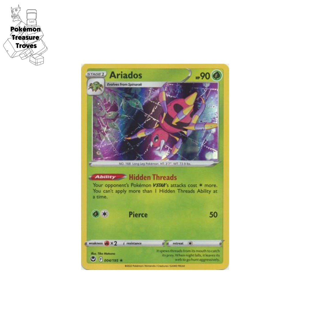 [$0.50] Pokemon Silver Tempest Ariados Holo Card, Hobbies & Toys, Toys ...