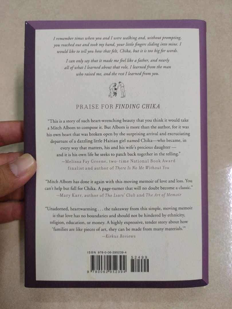 [100% Original] (Hardcover) Finding Chika by Mitch Albom (Nonfiction ...