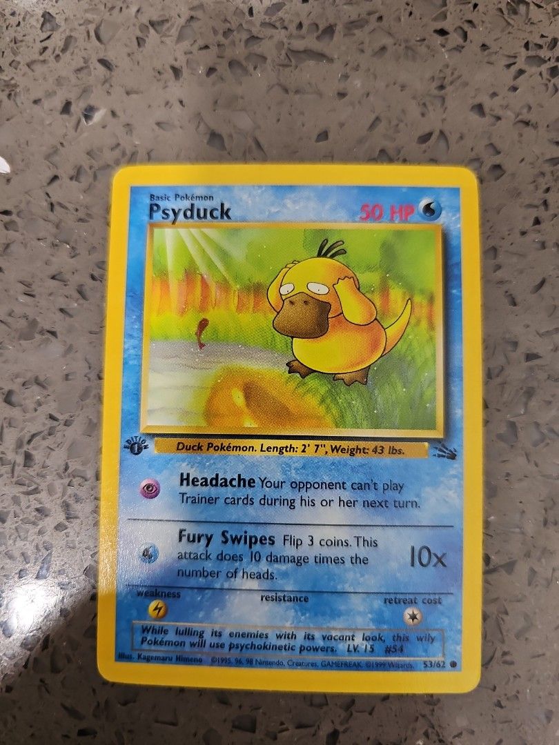 1st gen Psyduck authentic, Hobbies & Toys, Toys & Games on Carousell