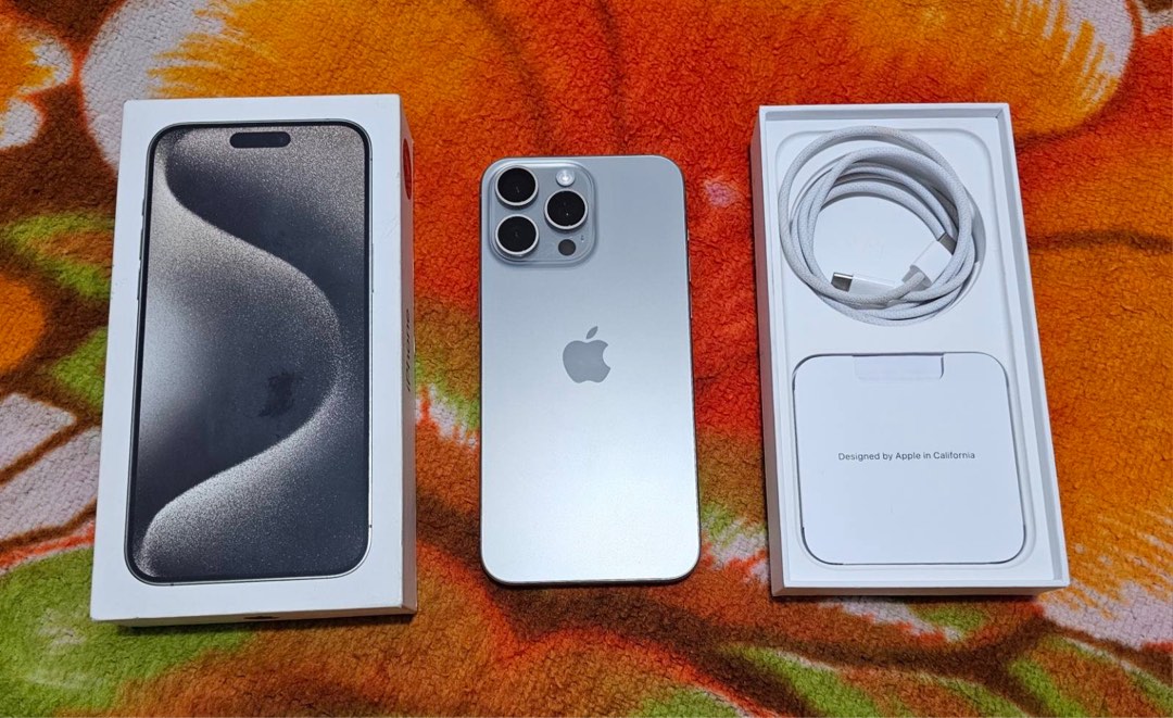 3 mos old iPhone 15 ProMax (256GB/FU/Natural Titanium) Open for swap to ...