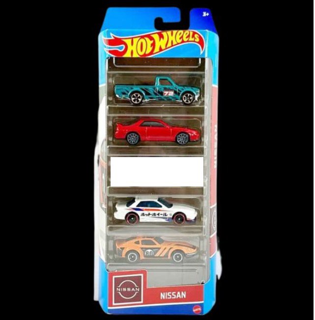 4 x Nissan cars - 5 pack hotwheels hot wheels hotwheel hot wheel 5-pack ...
