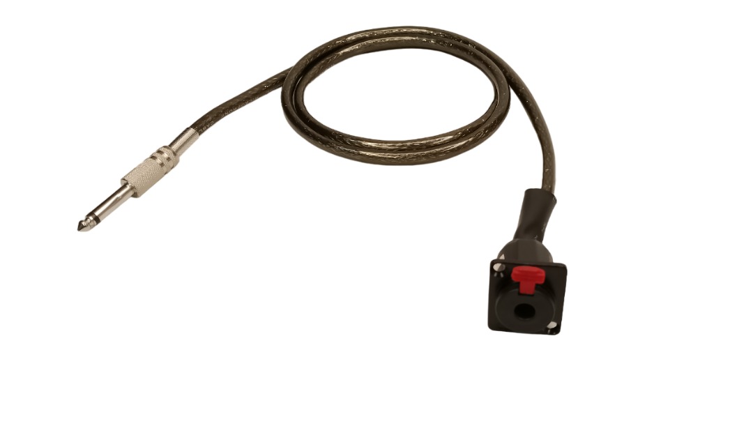 6.35mm MALE TS MONO to PL55 FEMALE CHASSIS, BEST FOR MICROPHONE INPUT ...