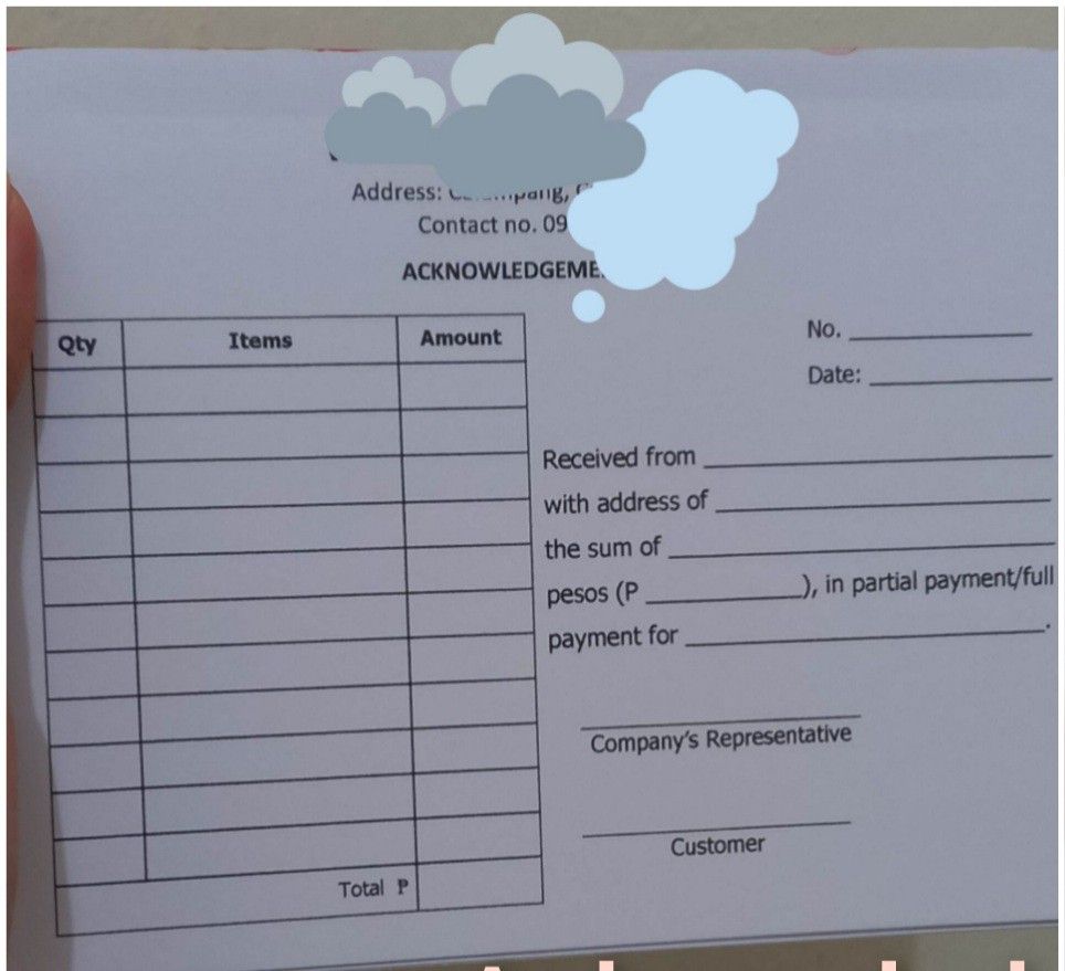 Acknowledgement form/receipt, Hobbies & Toys, Stationary & Craft ...