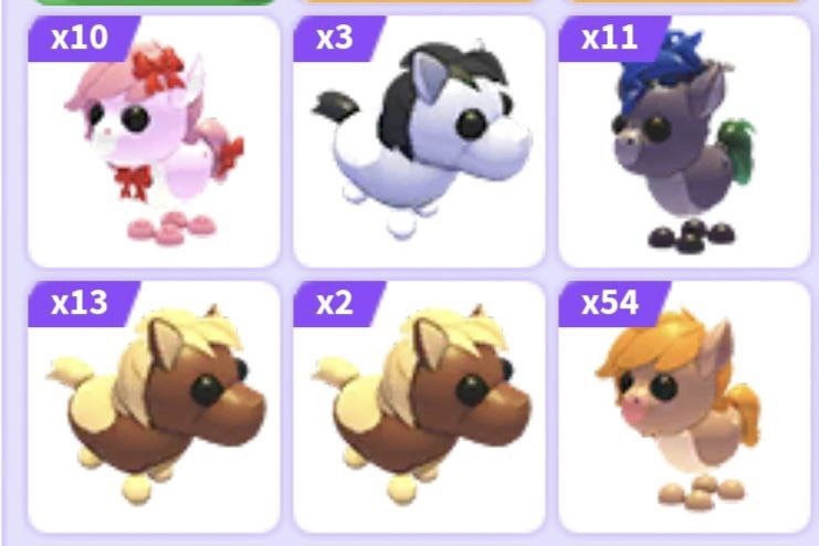 Adopt Me! ROBLOX - Pretty Pony/Punk Pony/Show Pony ( price in desc ...