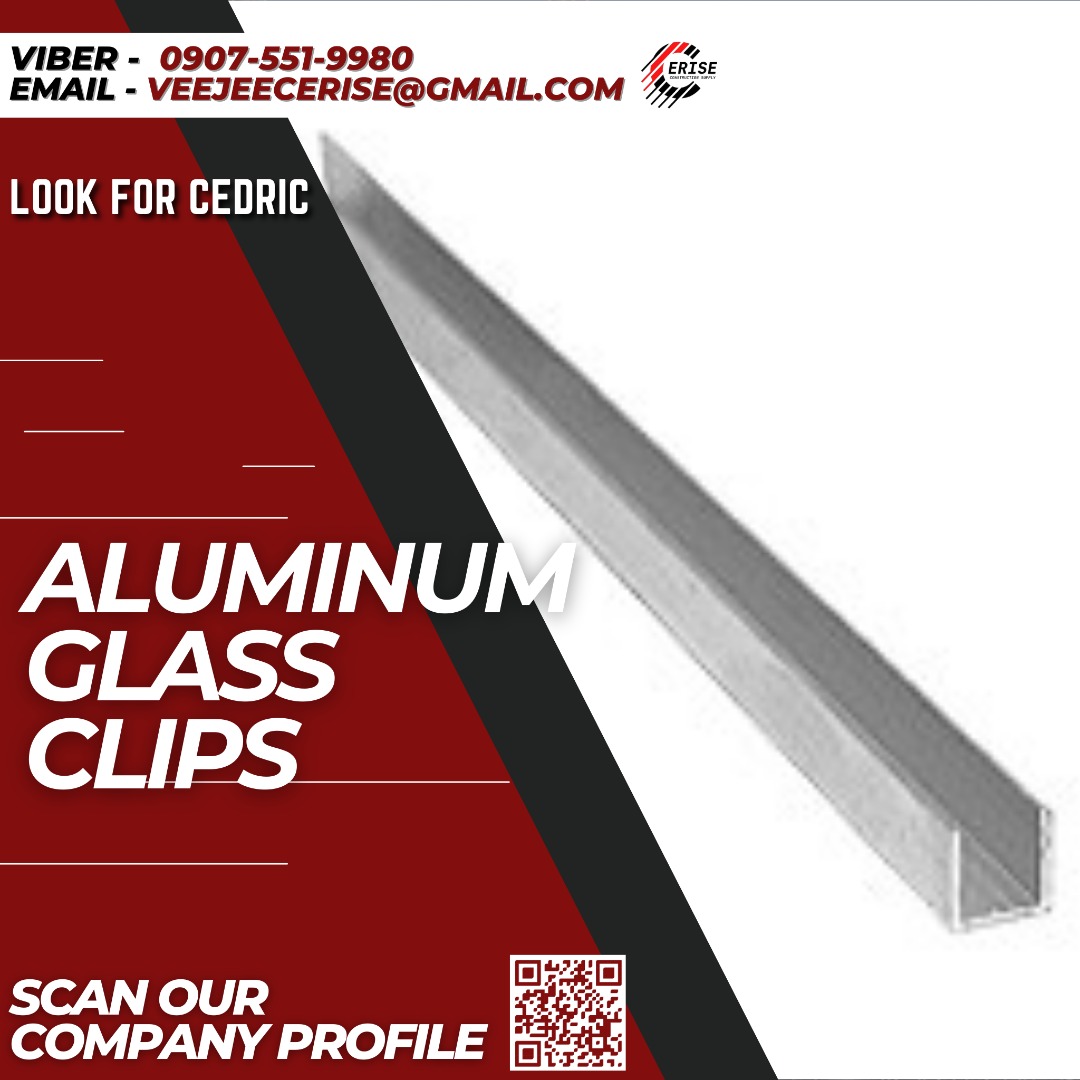 Aluminum Glass Clips Commercial And Industrial Construction And Building Materials On Carousell