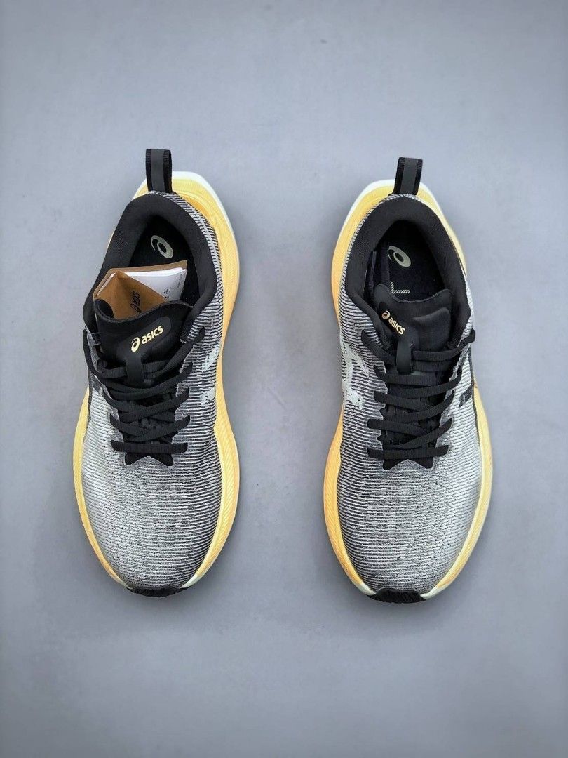 Asics SUPERBLAST Grey orange, Fesyen Pria, Sepatu , Sneakers di Carousell