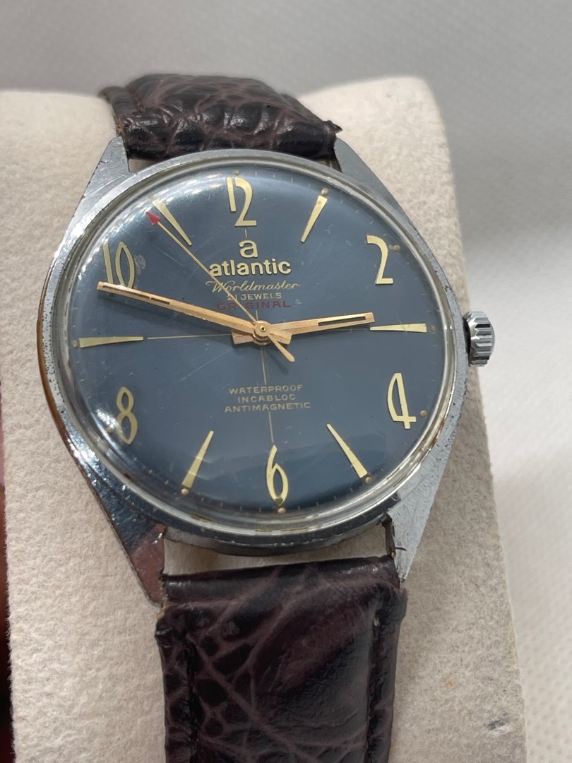 Atlantic Worldmaster Blue Dial 21 Jewels, Men's Fashion, Watches ...