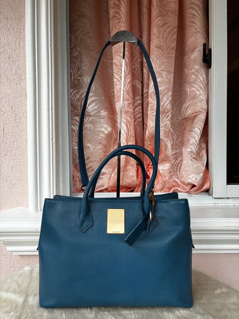 Authentic Couronne Multiple compartment 2- way Shoulder Leather Bag in ...