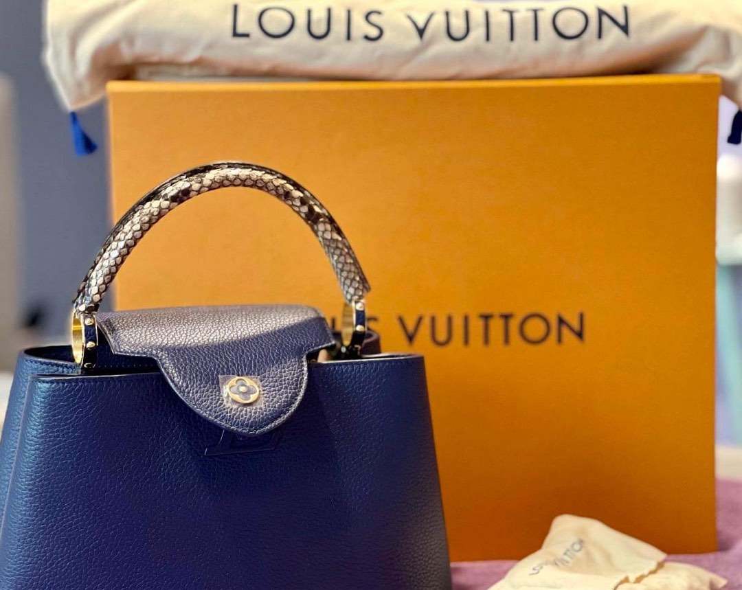 Authentic Louis Vuitton Blue capucines, Luxury, Bags & Wallets on Carousell