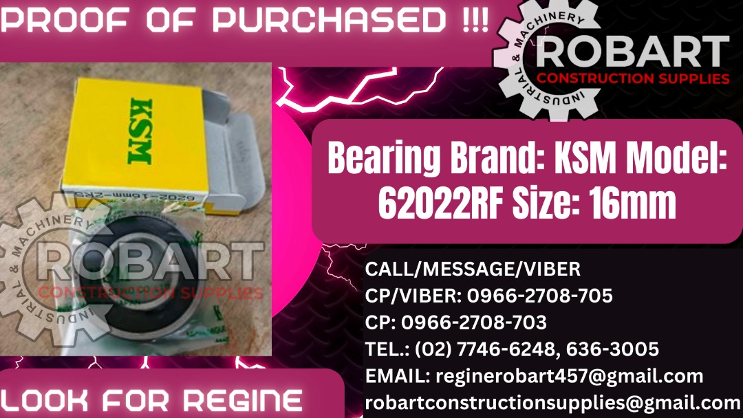 Bearing Brand: KSM Model: 62022RF Size: 16mm, Commercial & Industrial ...