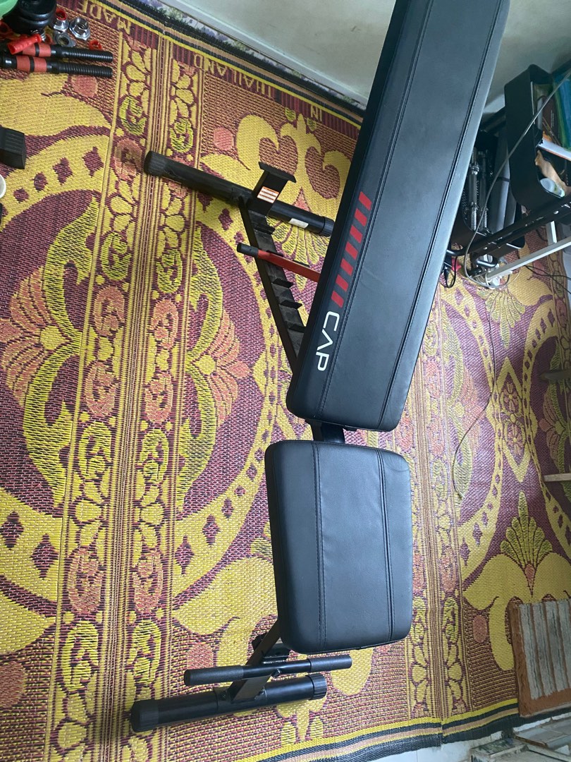 Bench and Squat Rack, Sports Equipment, Exercise & Fitness, Toning ...