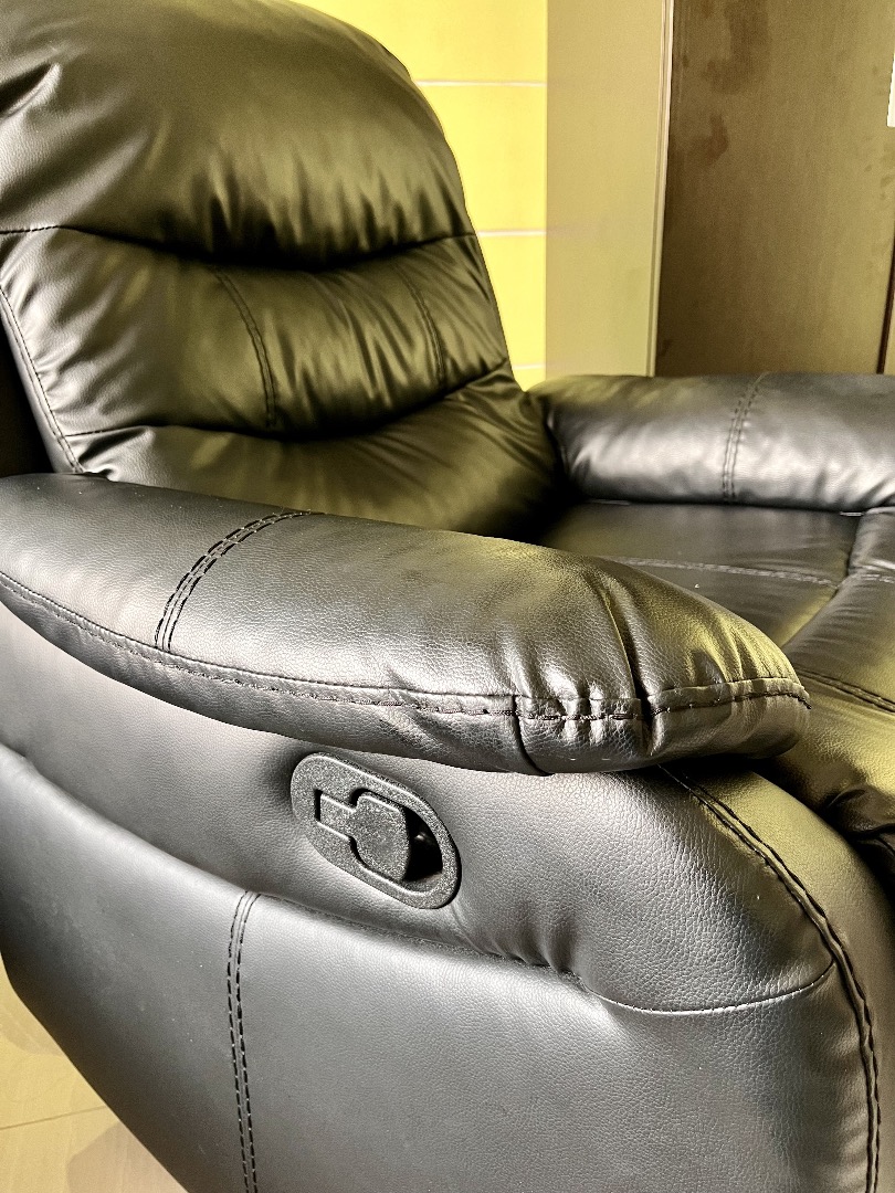 HEAVY DUTY BLACK LAZY CHAIR/COUCH SINGLE ABENSON, Furniture & Home ...
