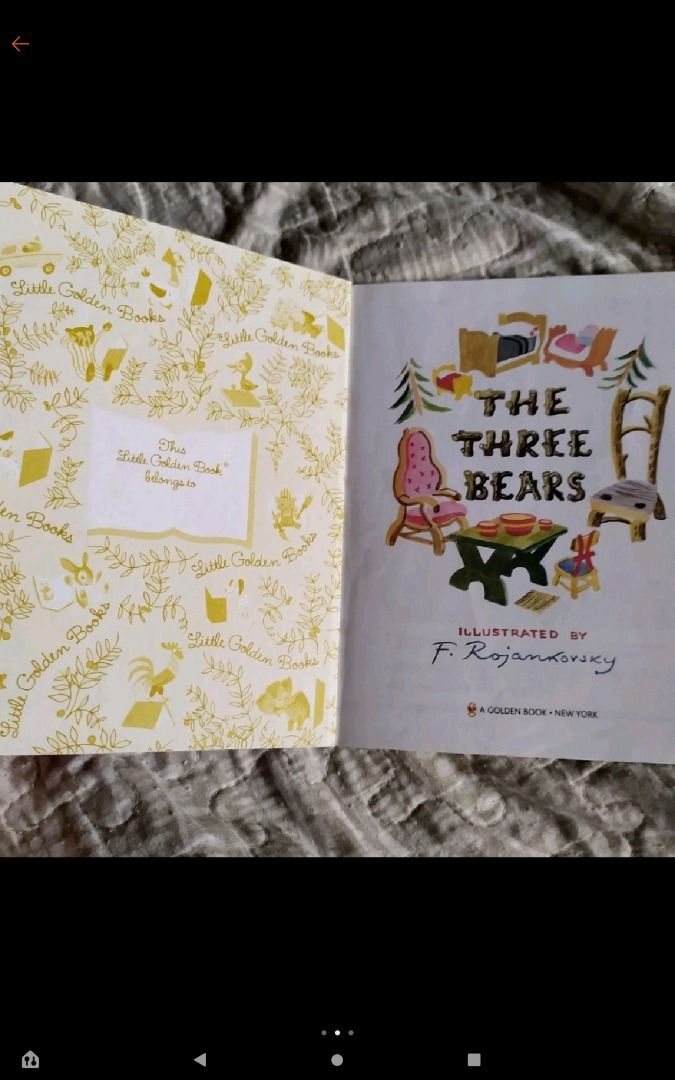 CLASSIC LITTLE GOLDEN BOOK: The Three Bears children's hardbound ...