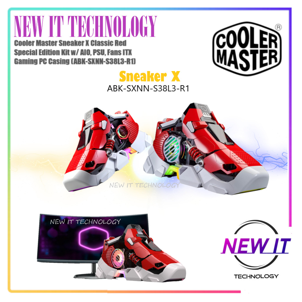 Cooler Master Sneaker X Classic Red Special Edition Kit w/ AIO, PSU ...