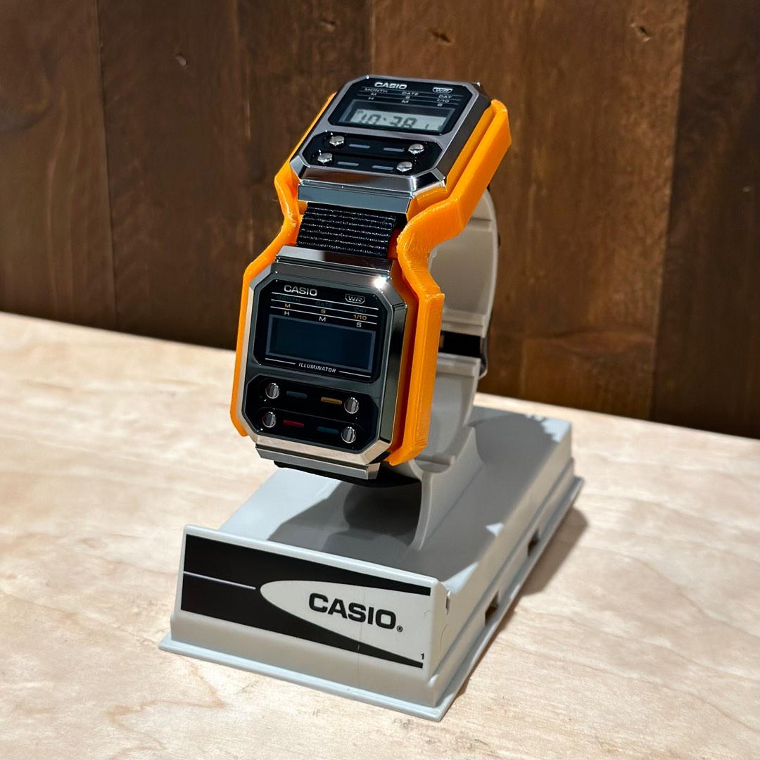 Custom Casio A-100 “ALIEN” RIPLEYS TWIN CUSTOM 90S Vintage, 男裝, 手錶及配件 ...