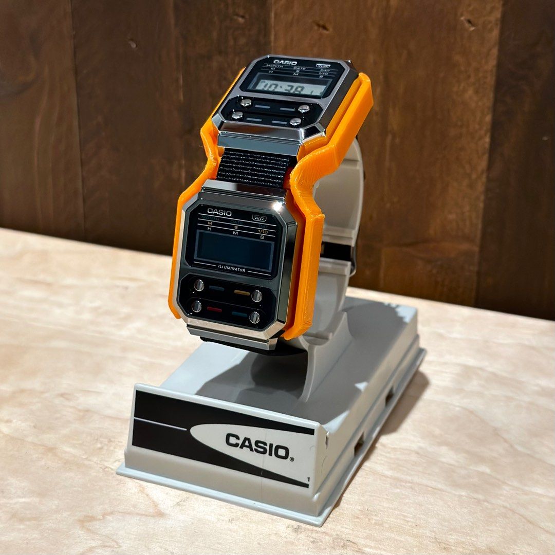Custom Casio A-100 “ALIEN” RIPLEYS TWIN CUSTOM 90S Vintage, 男裝, 手錶及配件 ...