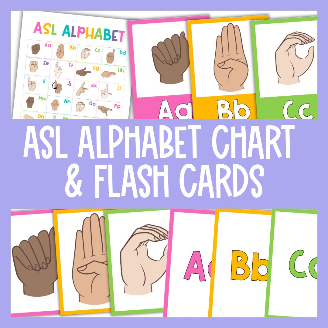 DIGITAL ITEM - ASL Alphabet Chart & Flashcards, Hobbies & Toys ...